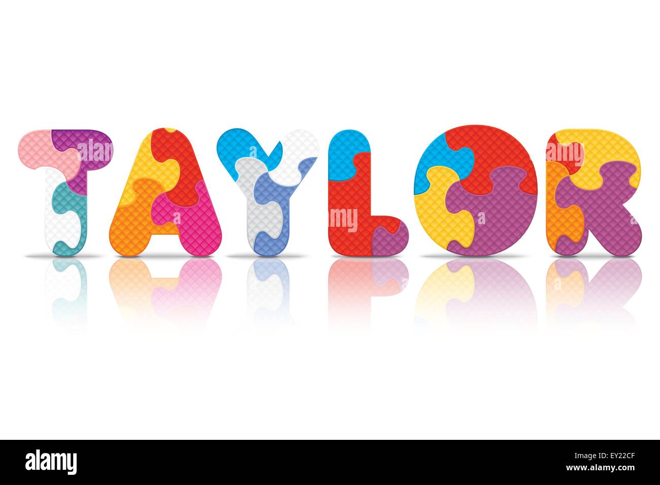 TAYLOR written with alphabet puzzle - vector illustration Stock Vector ...