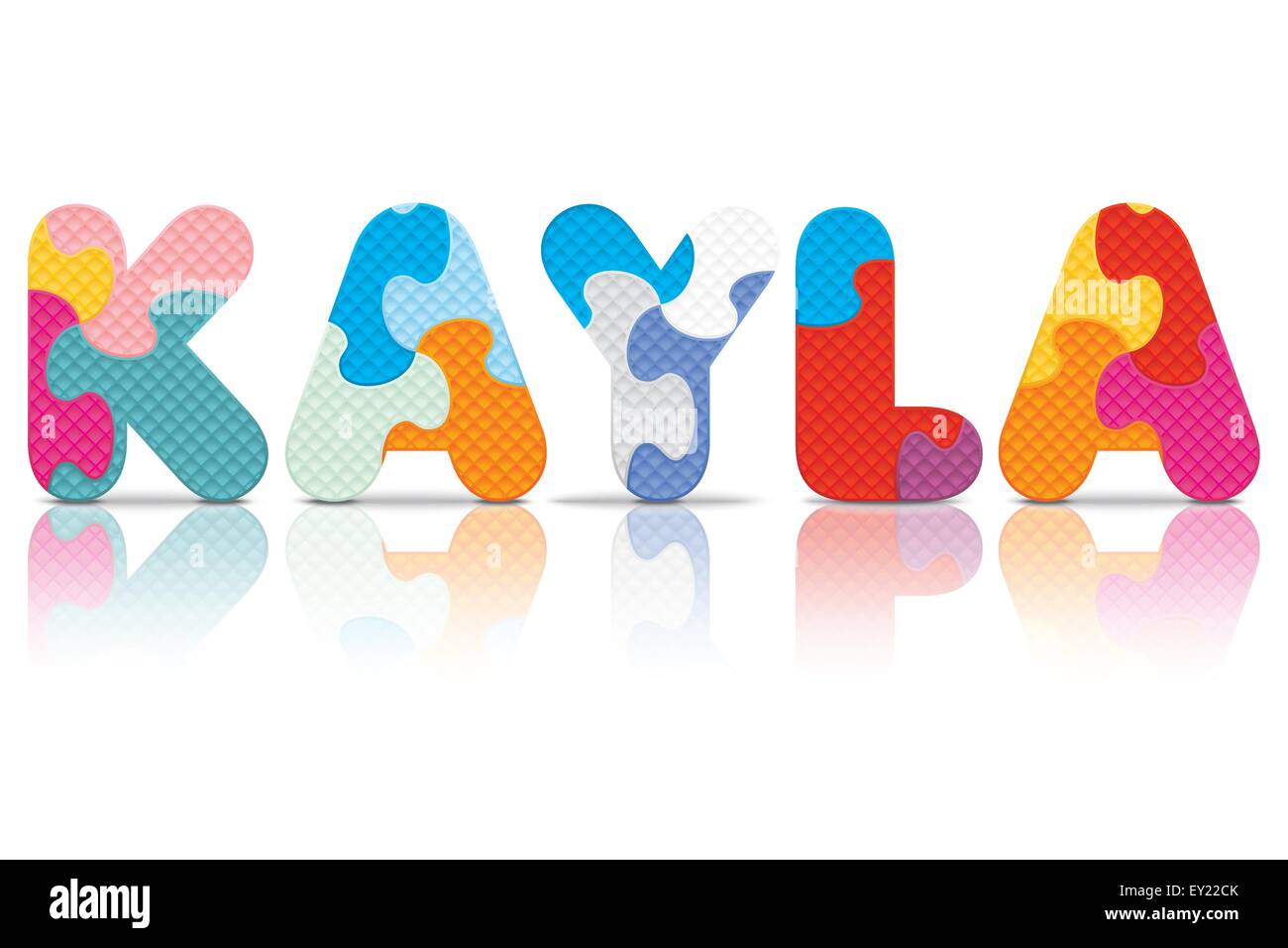 KAYLA written with alphabet puzzle - vector illustration Stock Vector ...