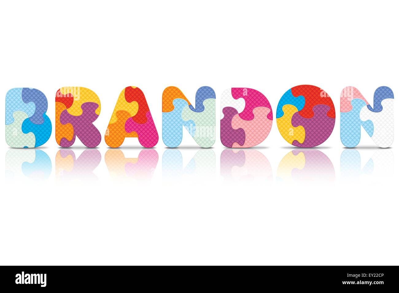 BRANDON written with alphabet puzzle - vector illustration Stock Vector ...