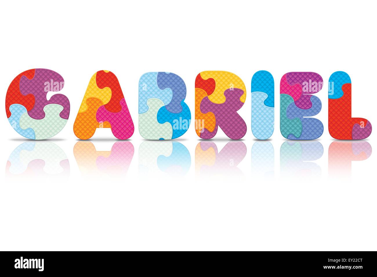 GABRIEL written with alphabet puzzle - vector illustration Stock Vector ...