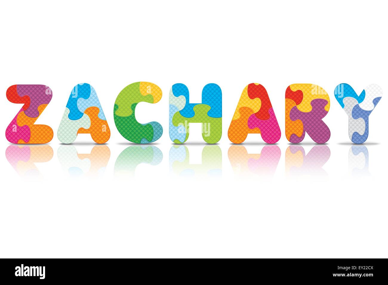ZACHARY written with alphabet puzzle - vector illustration Stock Vector ...