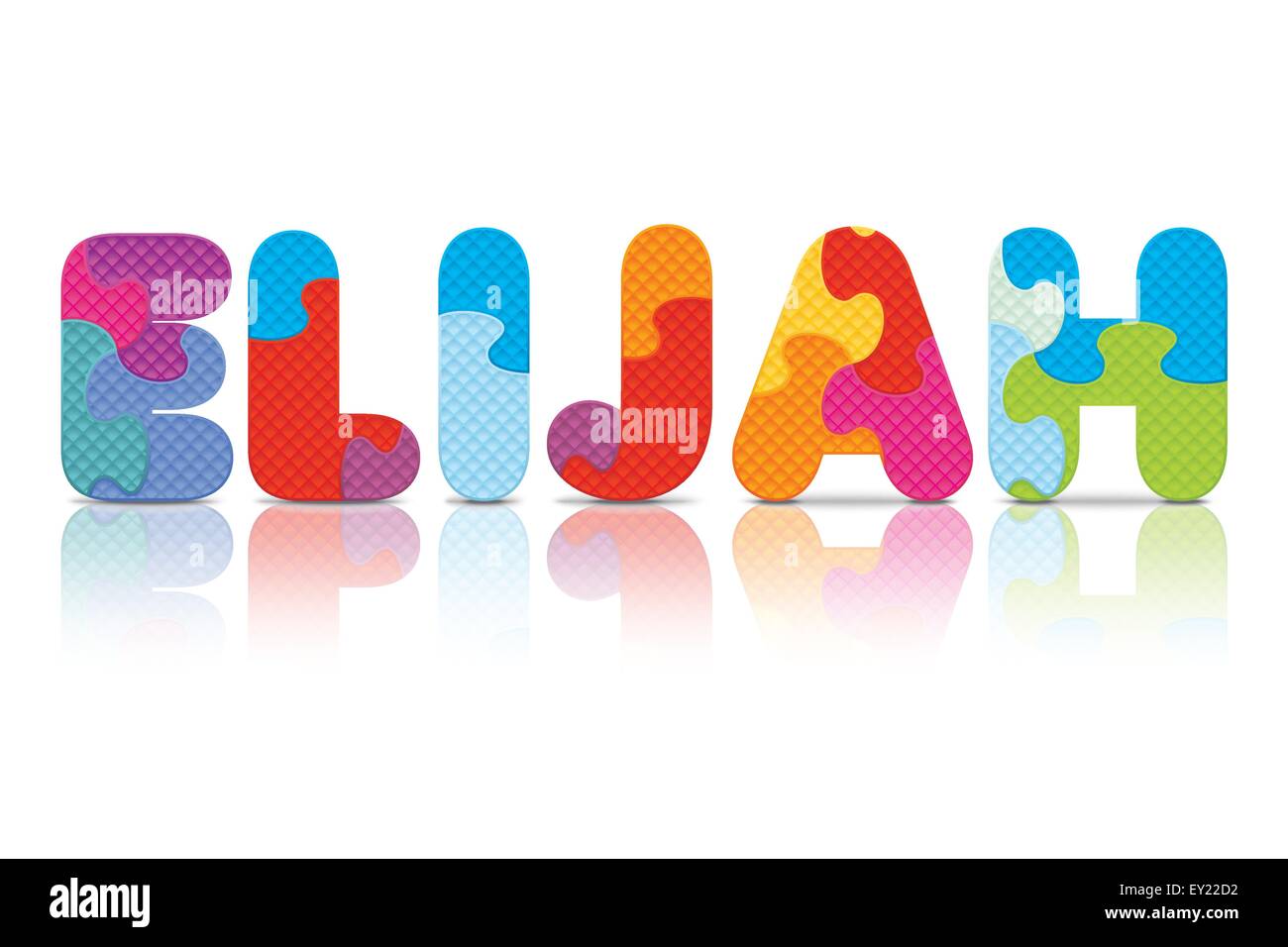 ELIJAH written with alphabet puzzle - vector illustration Stock Vector ...