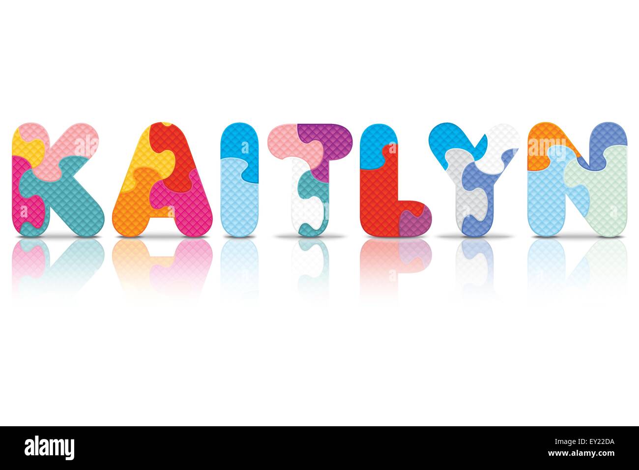 KAITLYN written with alphabet puzzle - vector illustration Stock Vector ...