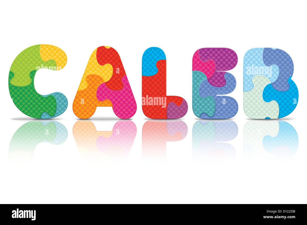 CALEB written with alphabet puzzle - vector illustration Stock Vector ...