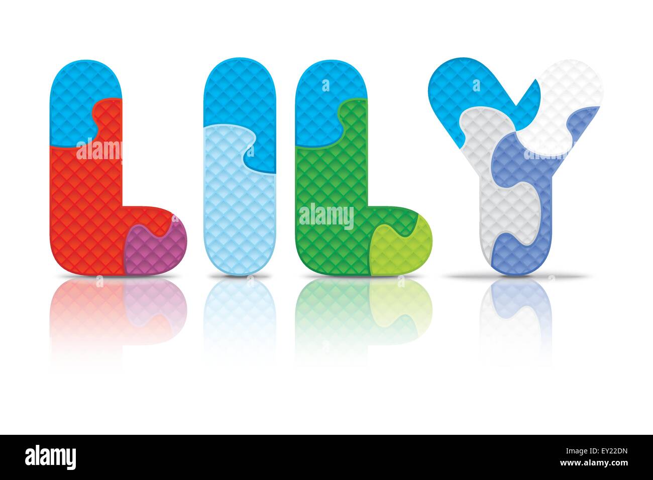 LILY written with alphabet puzzle - vector illustration Stock Vector ...