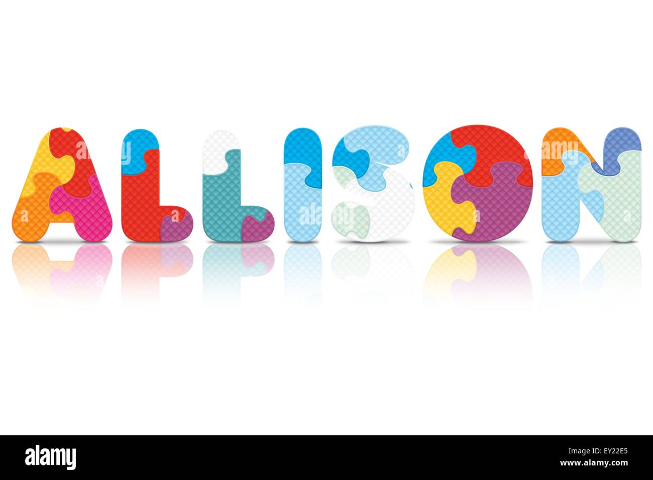 ALLISON written with alphabet puzzle - vector illustration Stock Vector ...