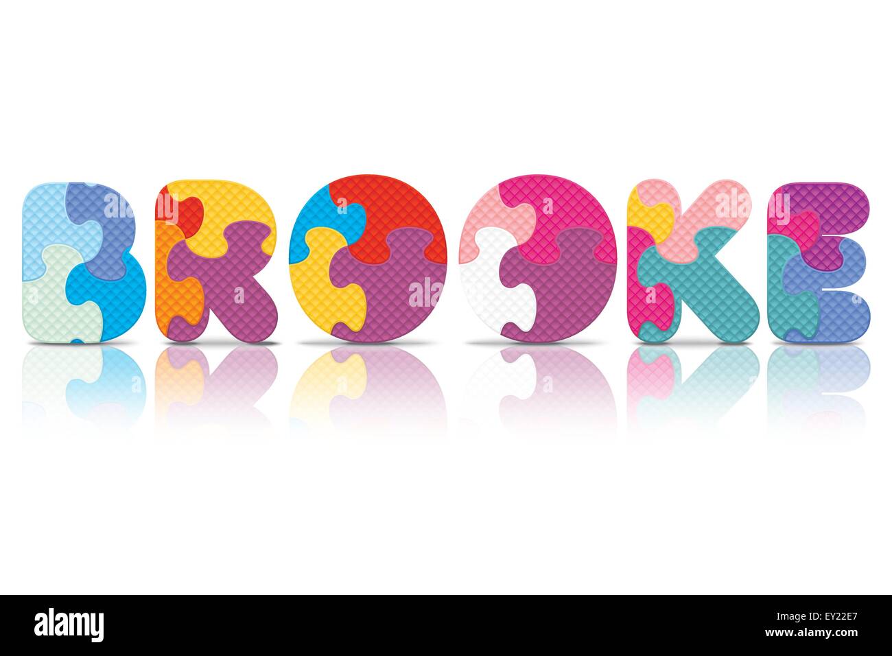 BROOKE written with alphabet puzzle - vector illustration Stock Vector ...