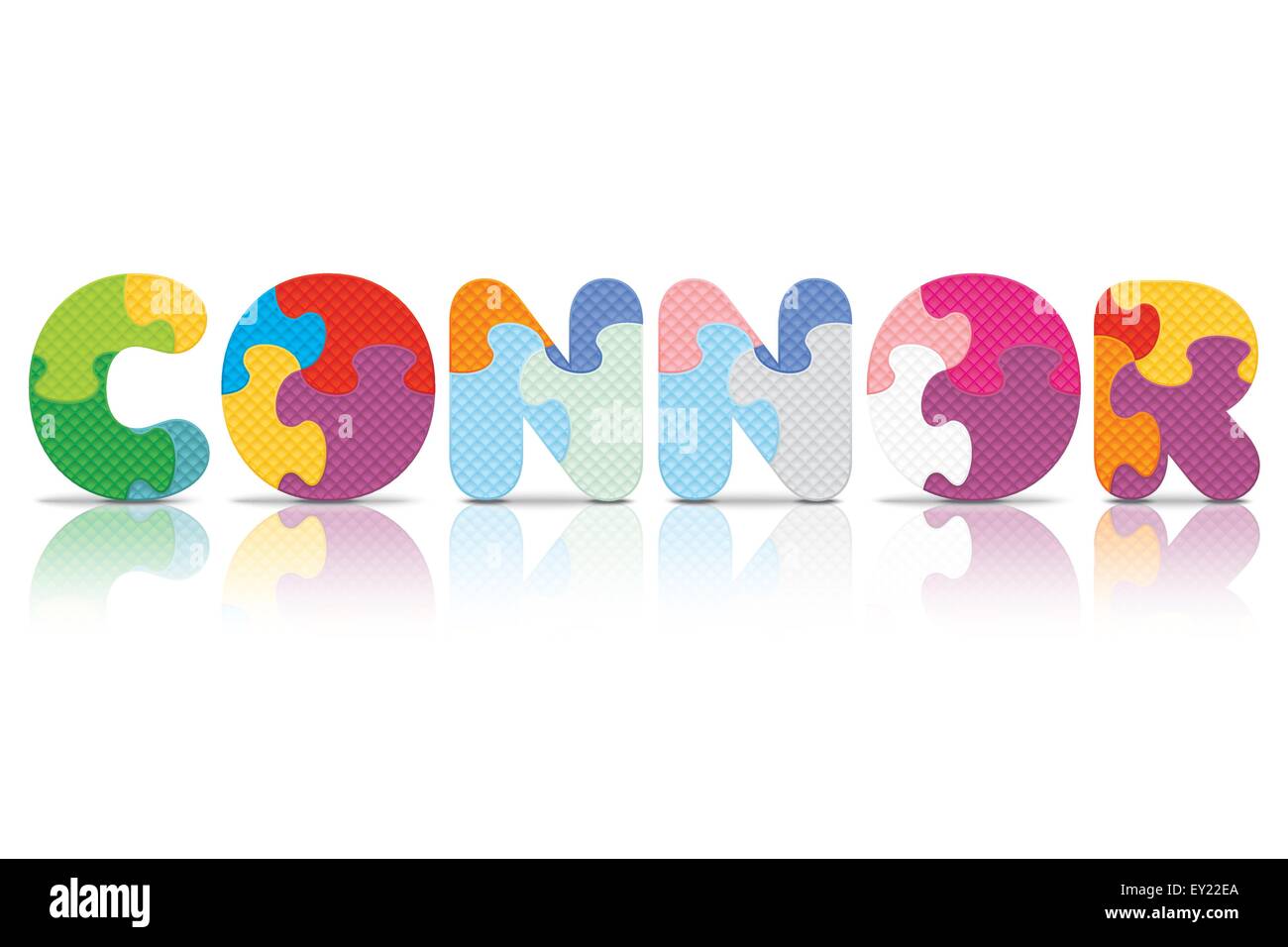 CONNOR written with alphabet puzzle - vector illustration Stock Vector ...