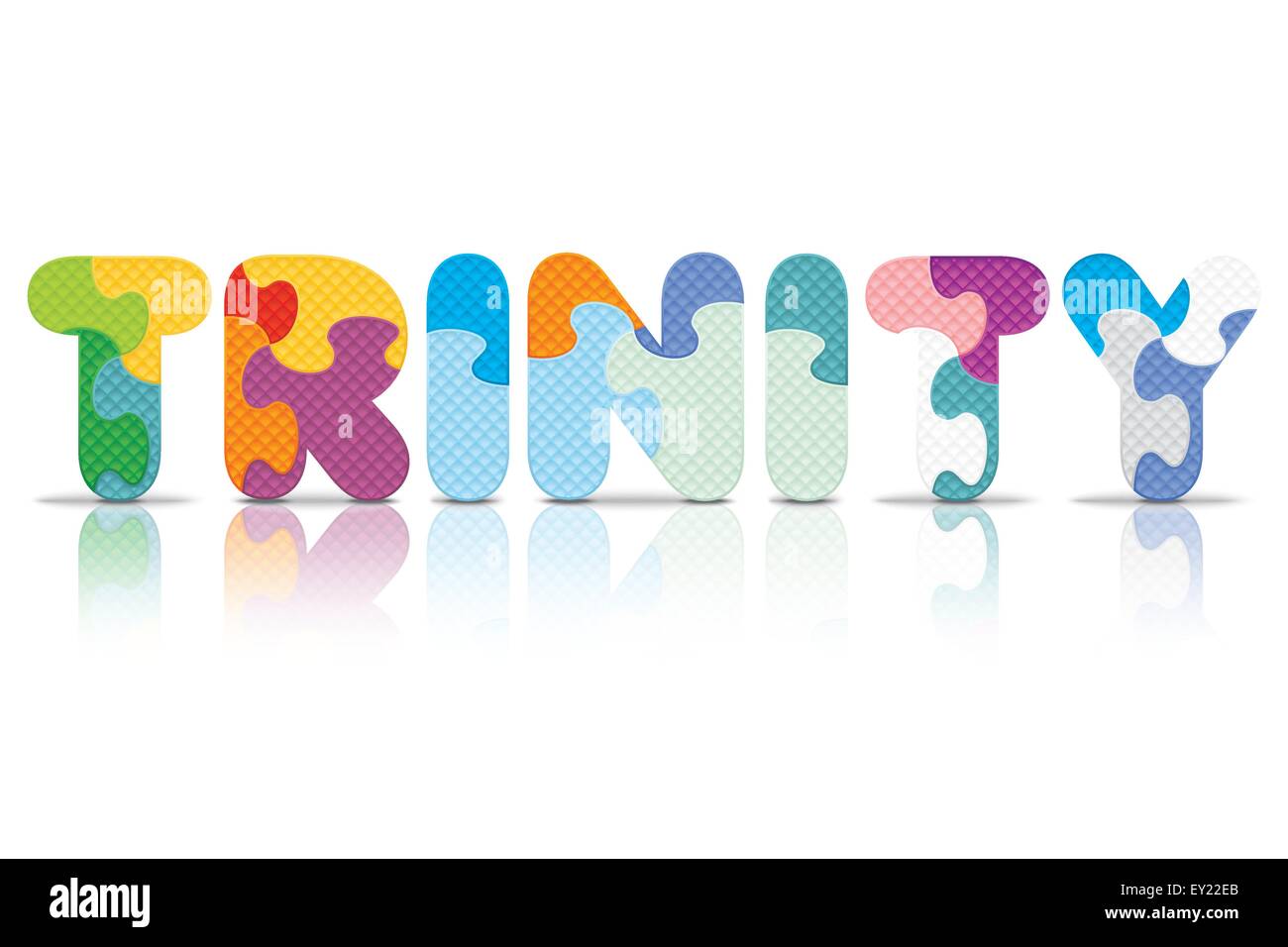 TRINITY written with alphabet puzzle - vector illustration Stock Vector ...