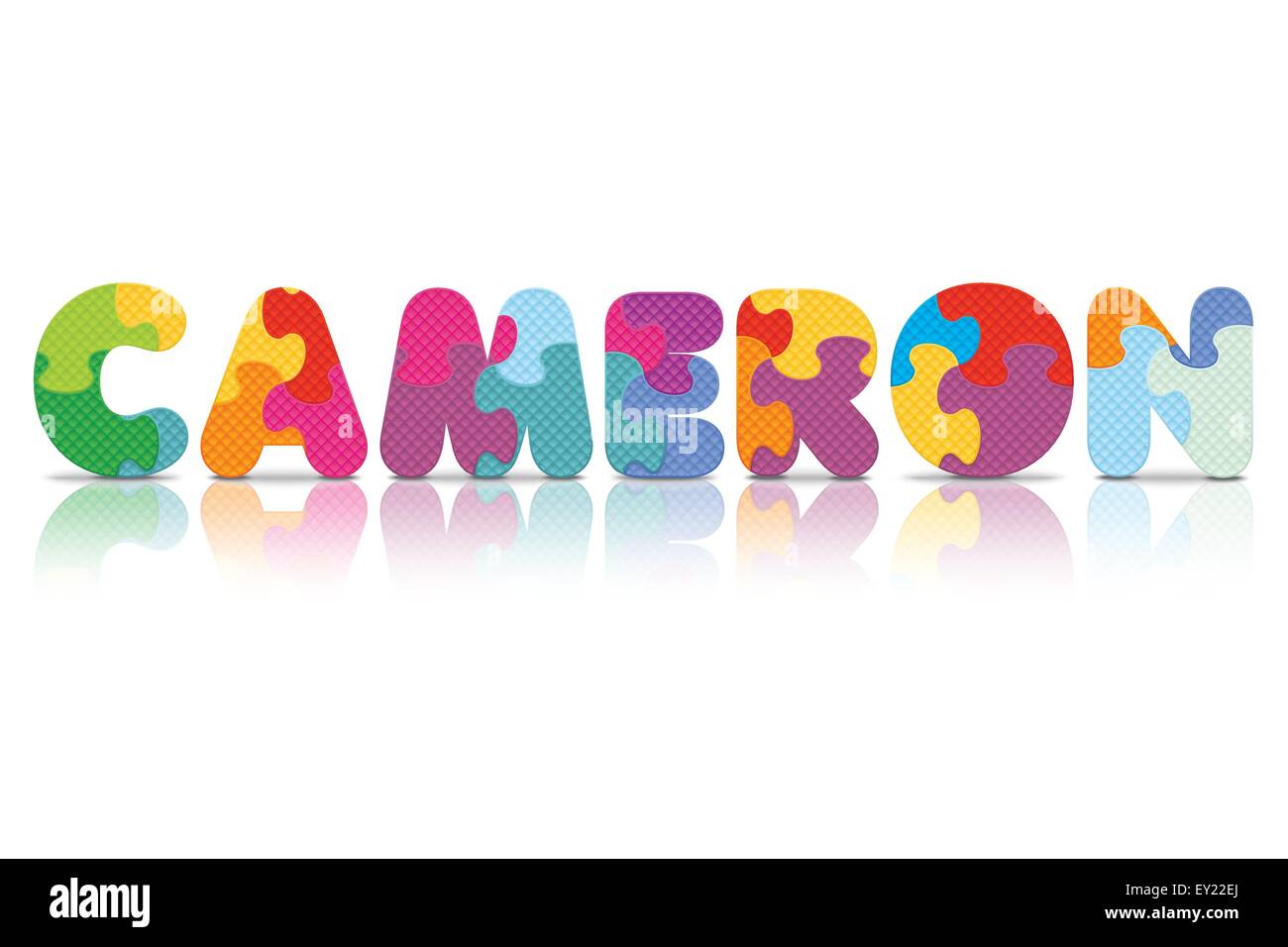 CAMERON written with alphabet puzzle - vector illustration Stock Vector ...