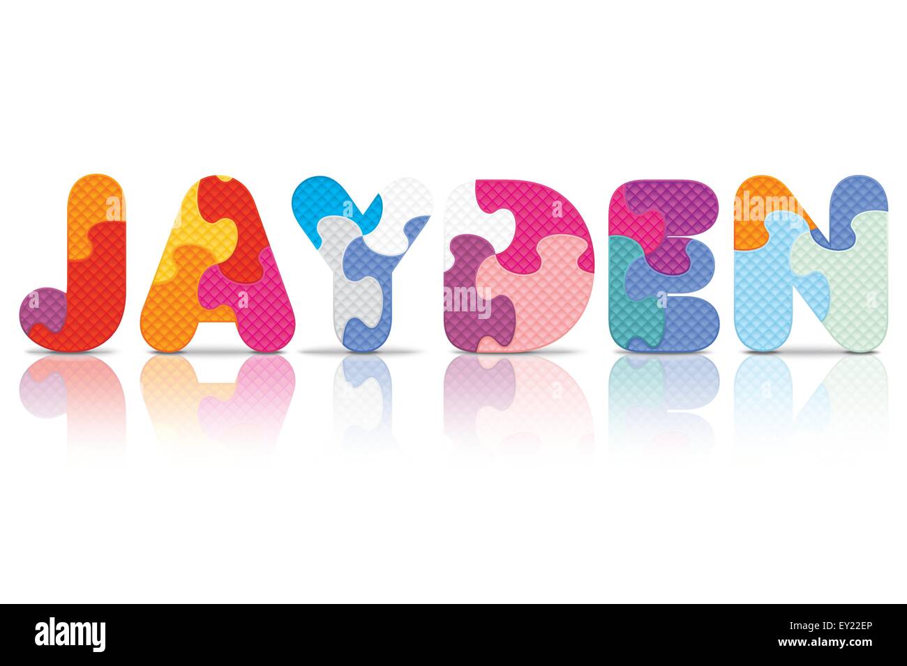JAYDEN written with alphabet puzzle - vector illustration Stock Vector ...