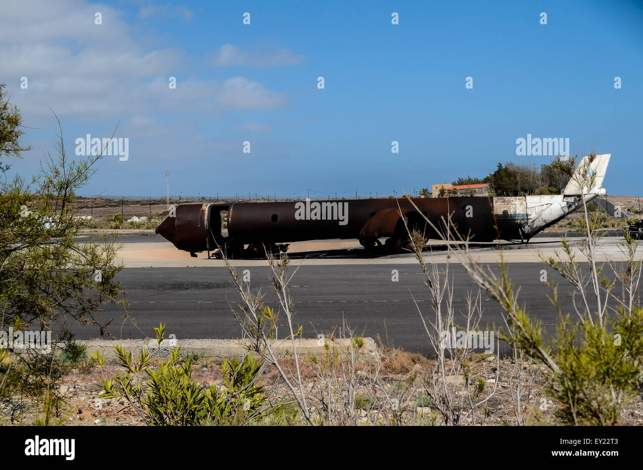 Burned Airplane Accident Stock Photo - Alamy
