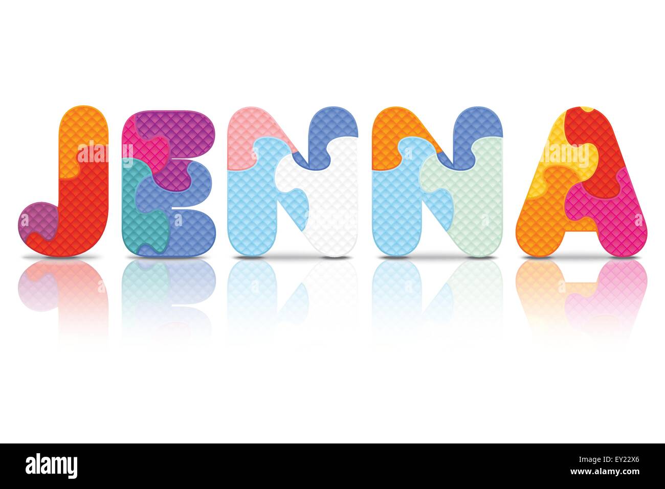 JENNA written with alphabet puzzle - vector illustration Stock Vector ...