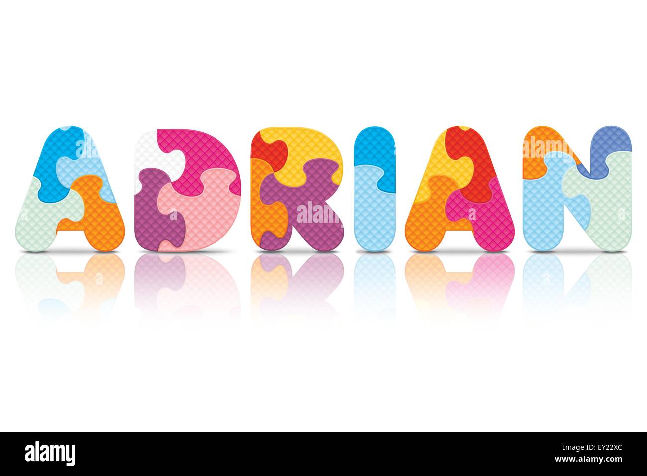 ADRIAN written with alphabet puzzle - vector illustration Stock Vector ...