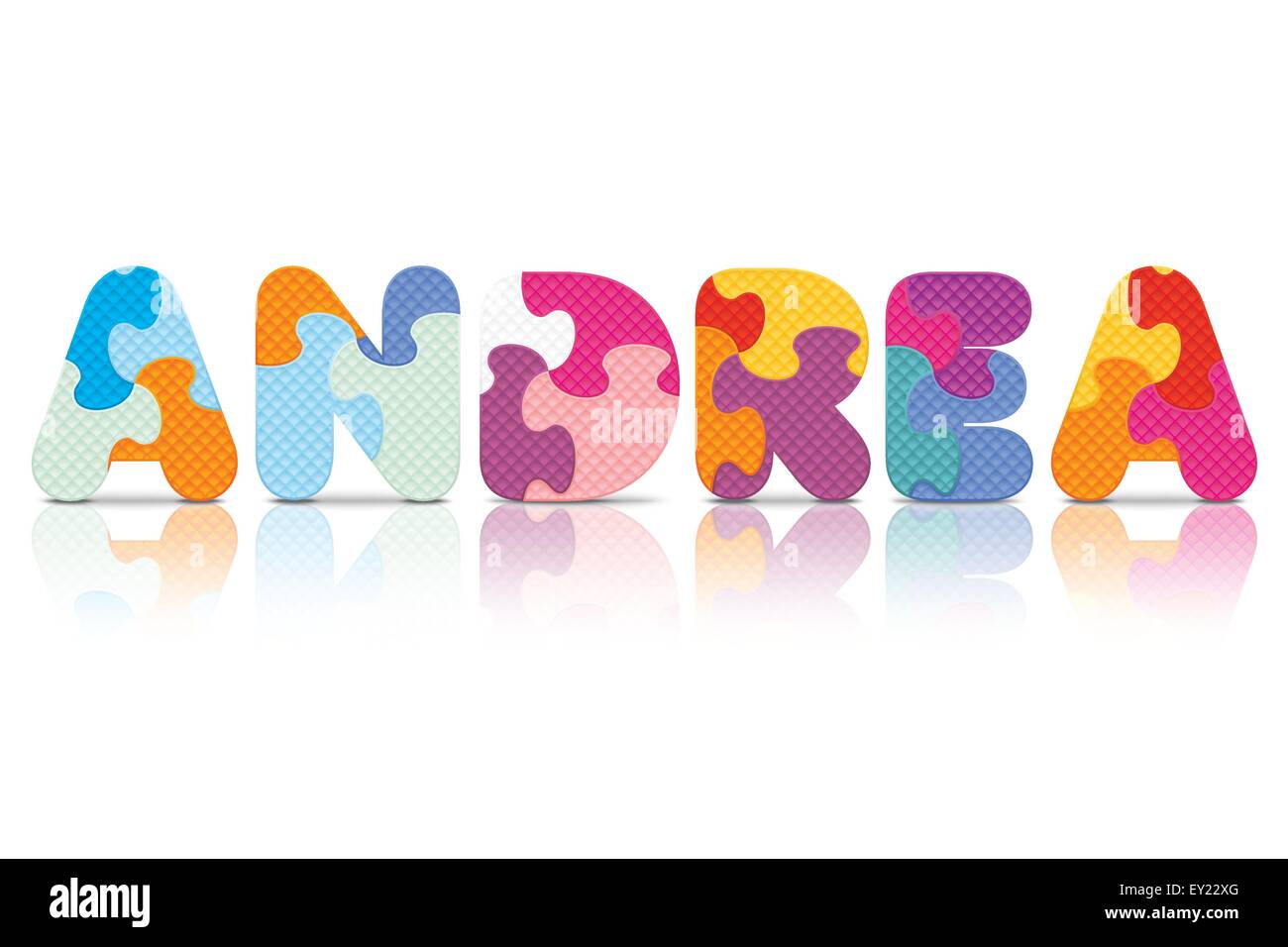 ANDREA written with alphabet puzzle - vector illustration Stock Vector ...