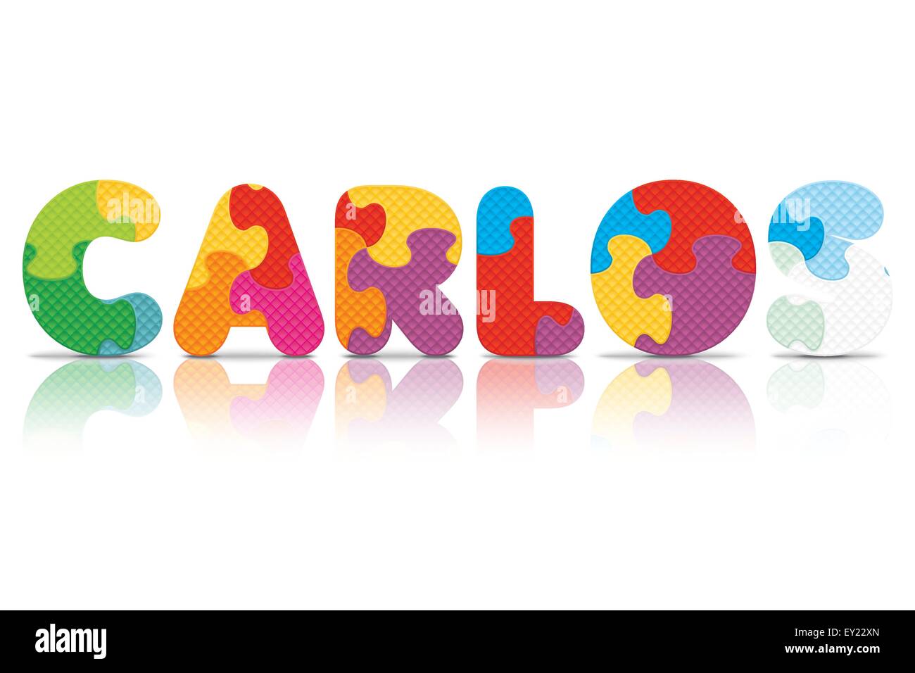 CARLOS written with alphabet puzzle - vector illustration Stock Vector ...