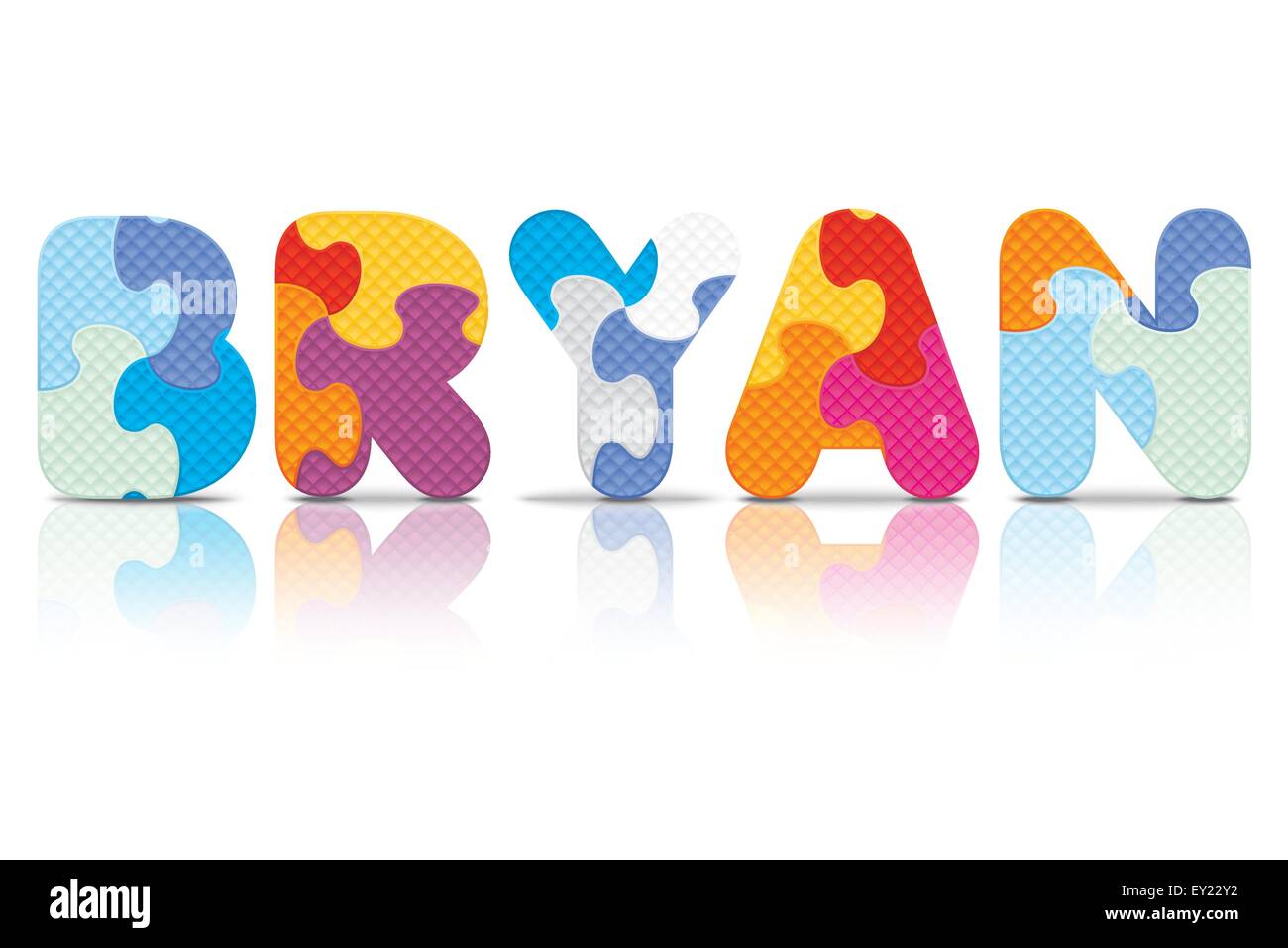 BRYAN written with alphabet puzzle - vector illustration Stock Vector ...