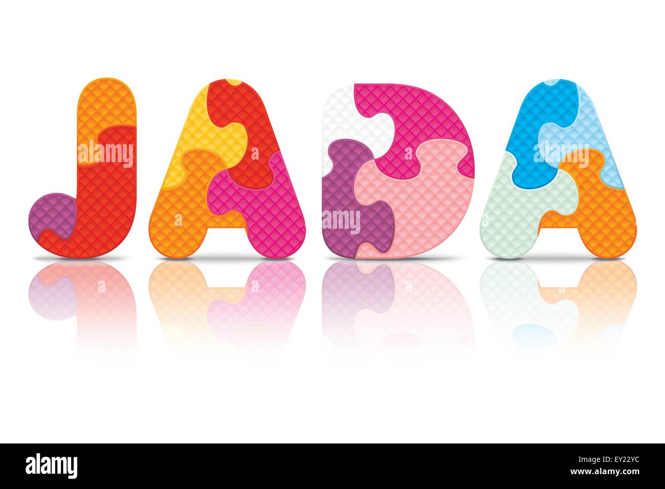 JADA written with alphabet puzzle - vector illustration Stock Vector ...