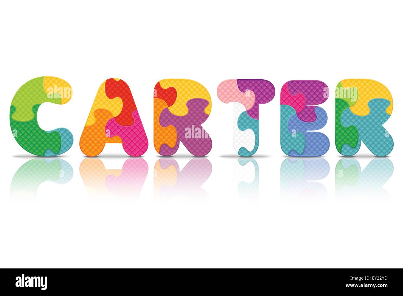 CARTER written with alphabet puzzle - vector illustration Stock Vector ...
