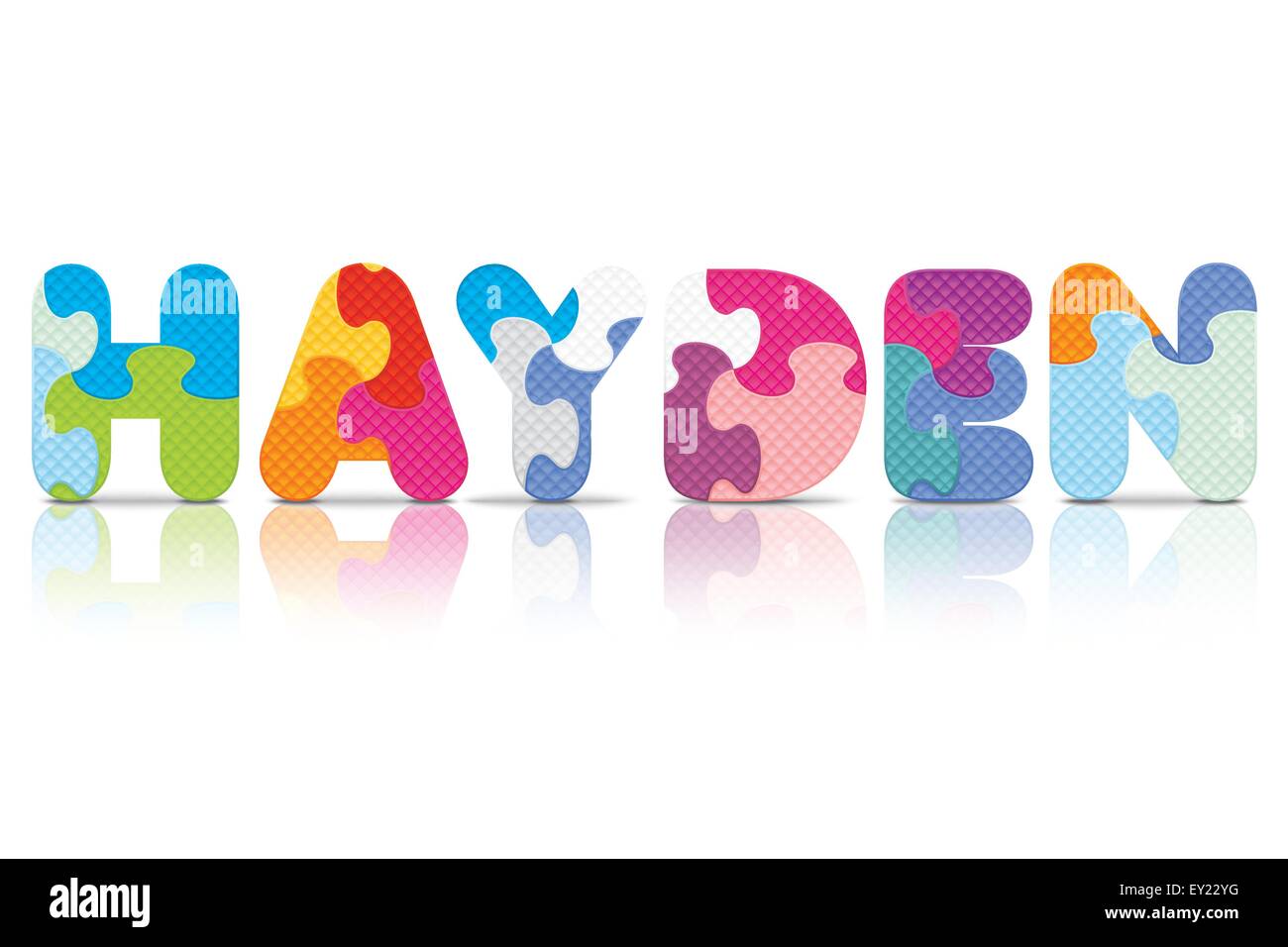 HAYDEN written with alphabet puzzle - vector illustration Stock Vector ...