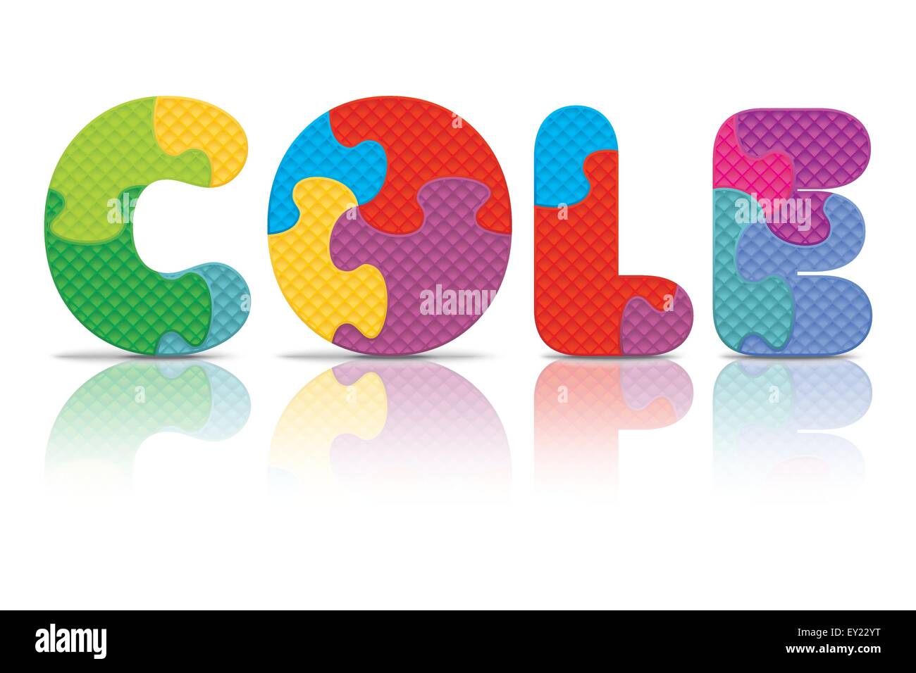 COLE written with alphabet puzzle - vector illustration Stock Vector ...