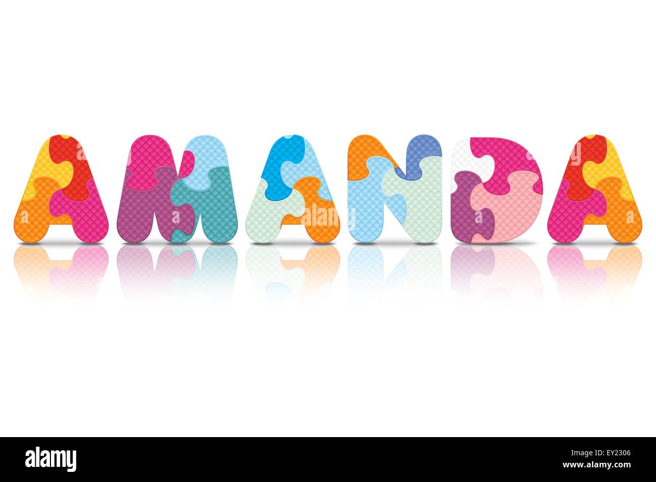 AMANDA written with alphabet puzzle - vector illustration Stock Vector ...
