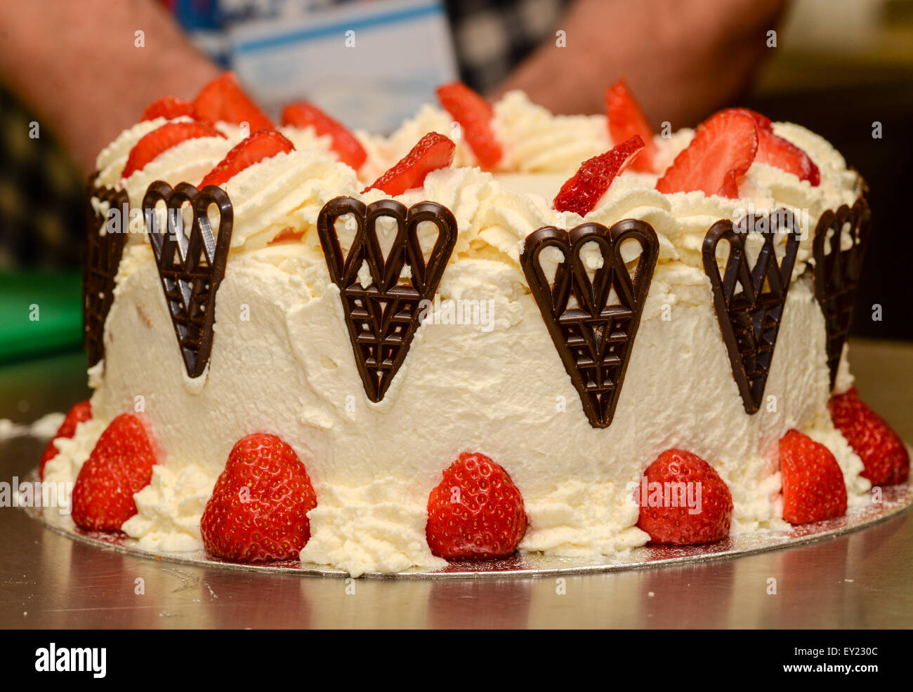 Victoria sponge, , food, eating, whipped, home-baked, strawberry Stock ...