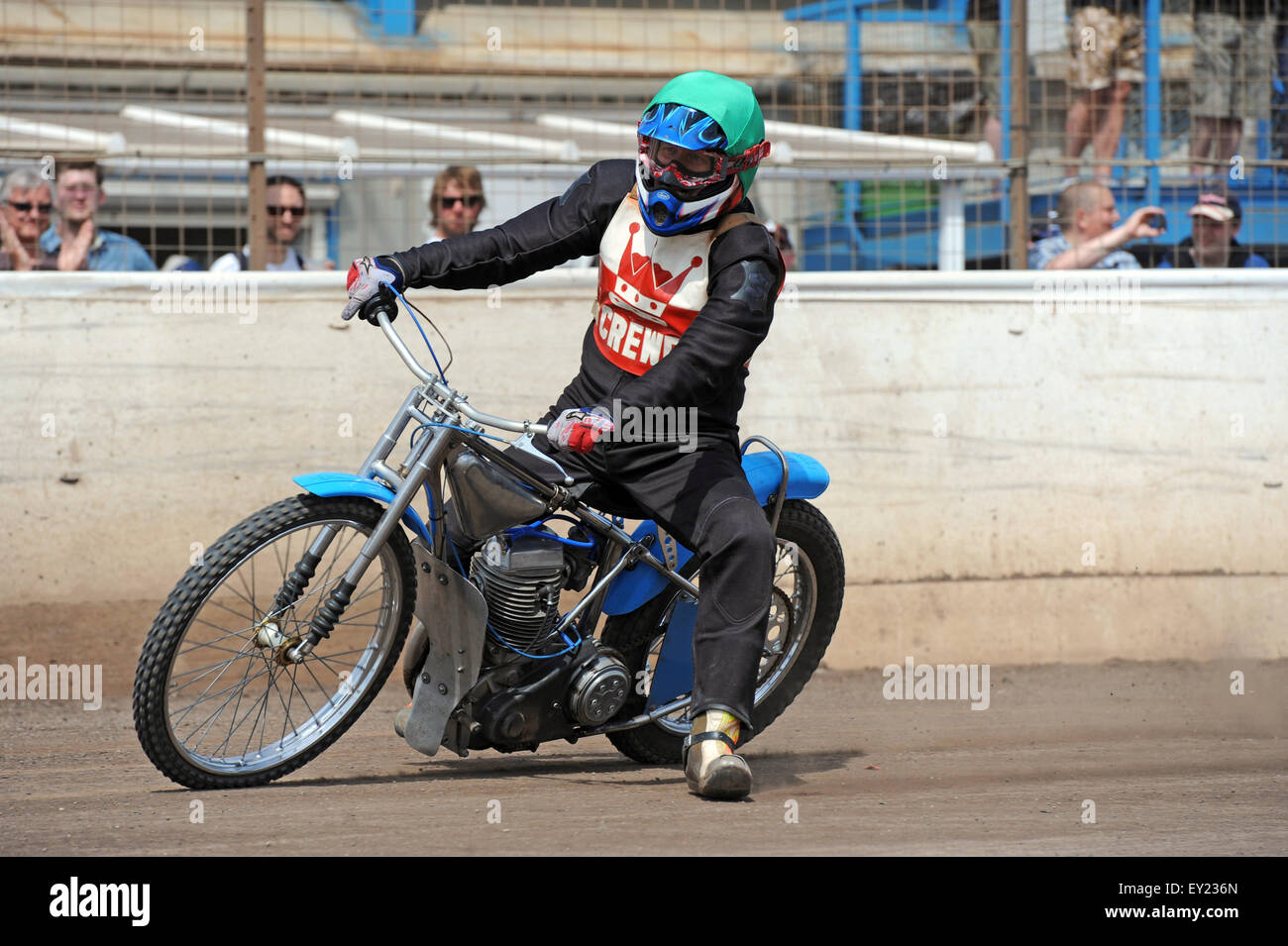 Kings Lynn, Norfolk, UK. 18/07/2015. A rider in Dirt Quake IV with Guy ...