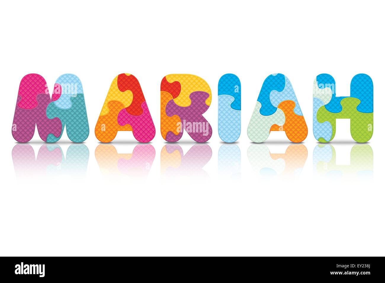 MARIAH written with alphabet puzzle - vector illustration Stock Vector ...
