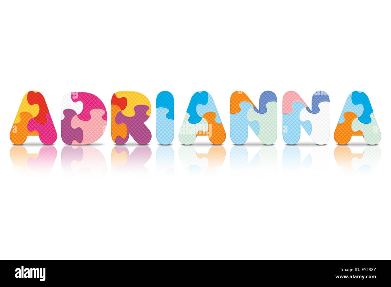 ADRIANNA written with alphabet puzzle - vector illustration Stock ...