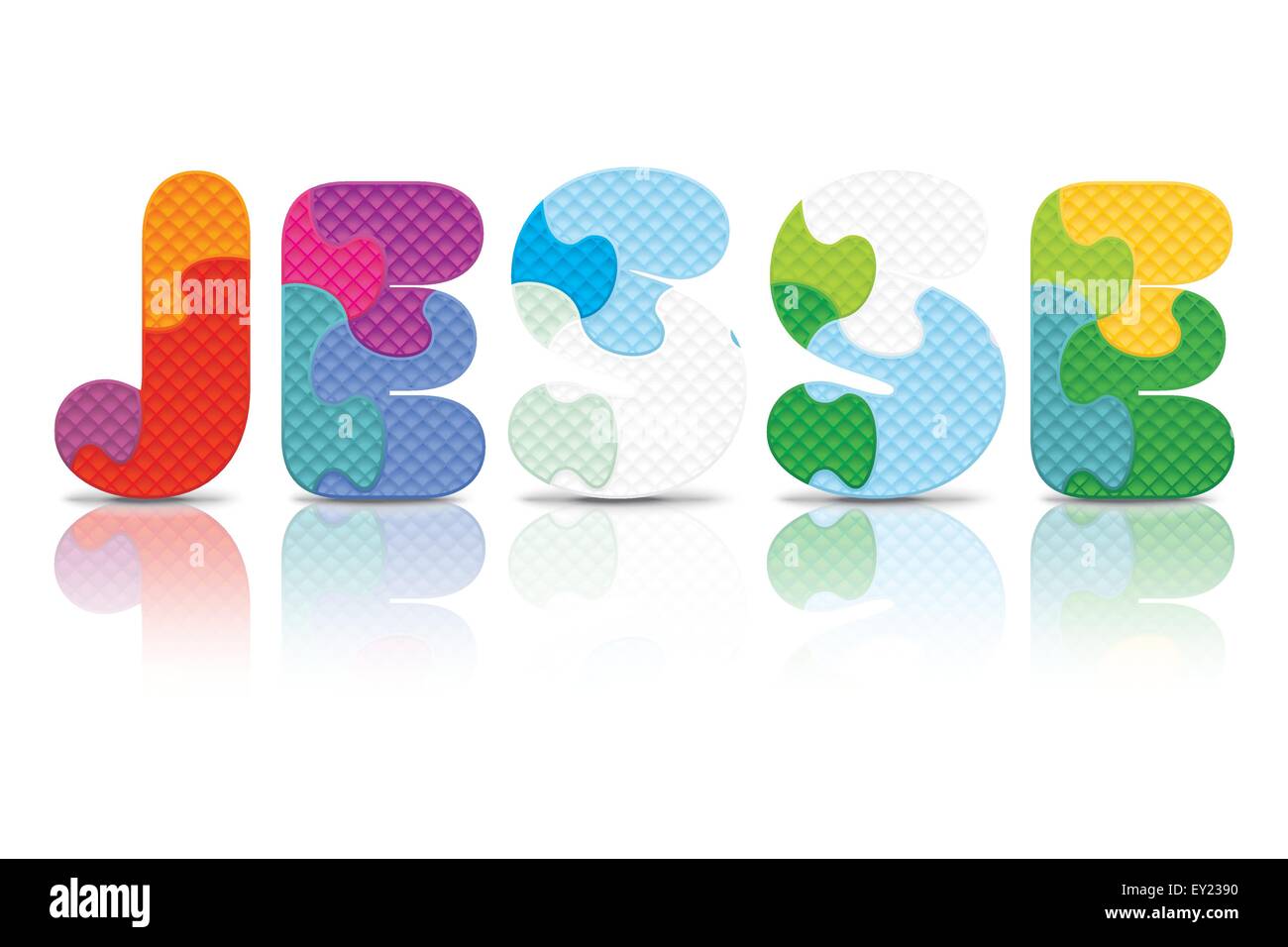 JESSE written with alphabet puzzle - vector illustration Stock Vector ...