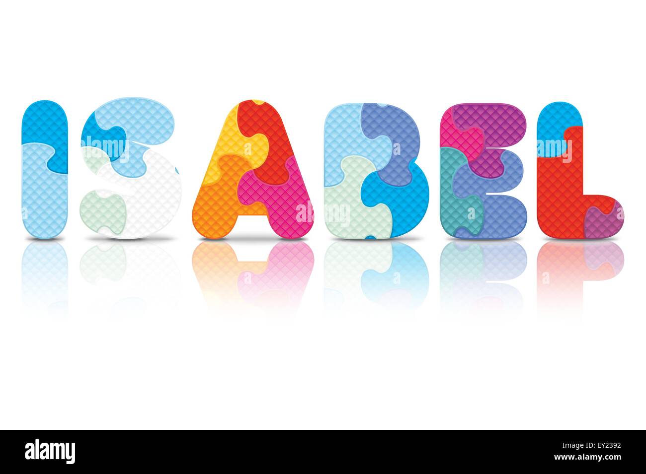 ISABEL written with alphabet puzzle - vector illustration Stock Vector ...