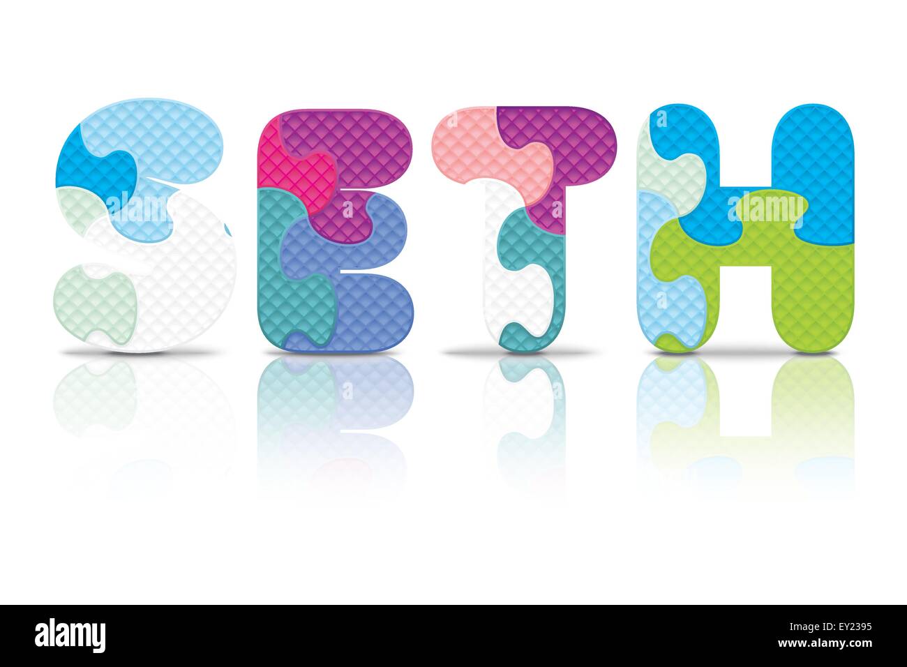 SETH written with alphabet puzzle - vector illustration Stock Vector ...