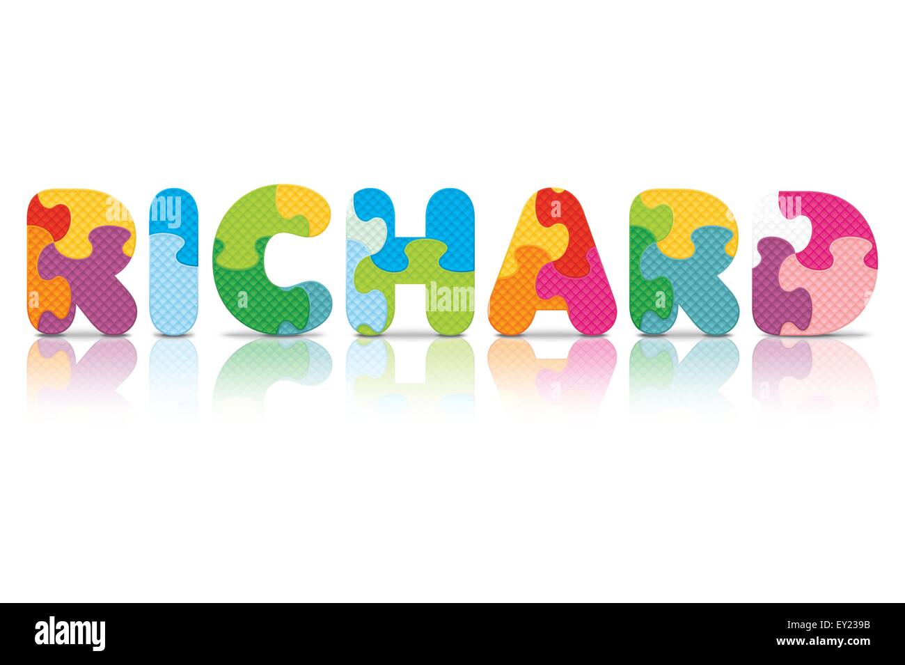RICHARD written with alphabet puzzle - vector illustration Stock Vector ...