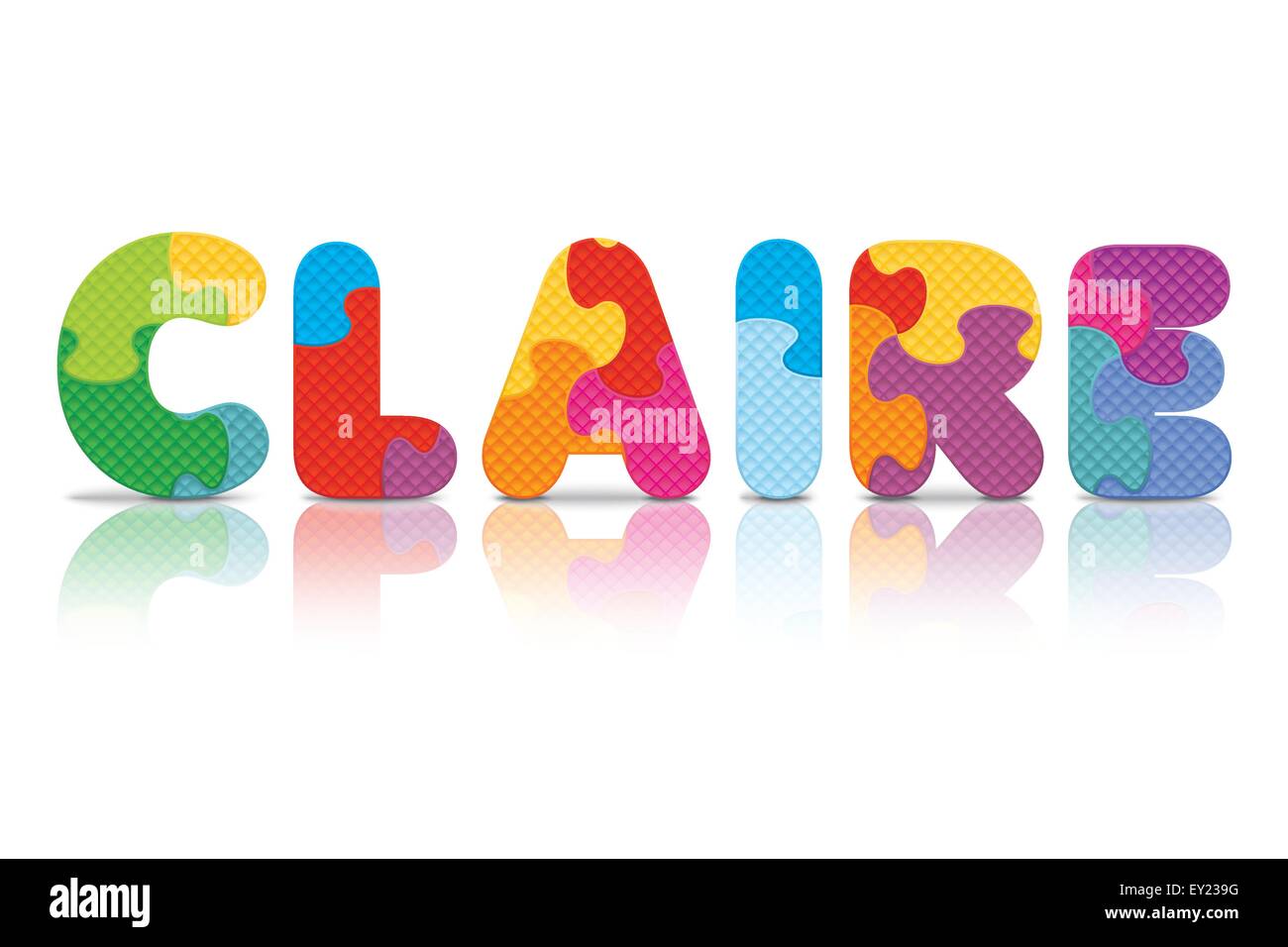 CLAIRE written with alphabet puzzle - vector illustration Stock Vector ...