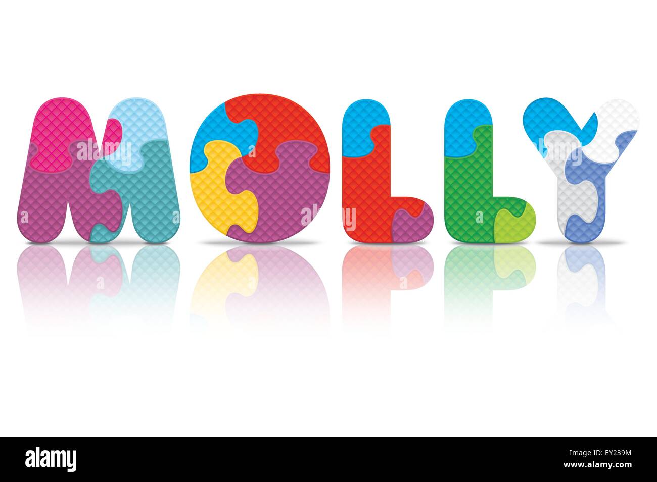 MOLLY written with alphabet puzzle - vector illustration Stock Vector ...