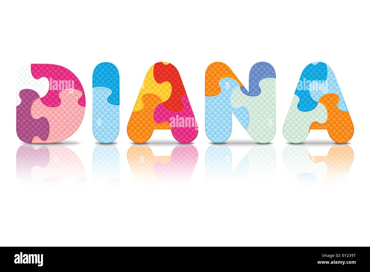 DIANA written with alphabet puzzle - vector illustration Stock Vector ...