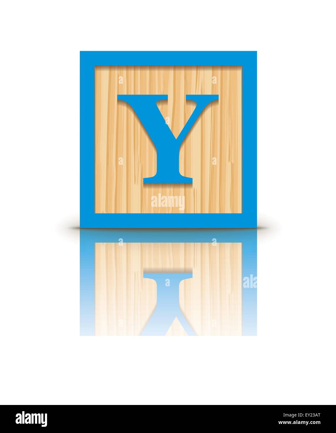 Letter Y wooden alphabet block - vector illustration Stock Vector Image ...