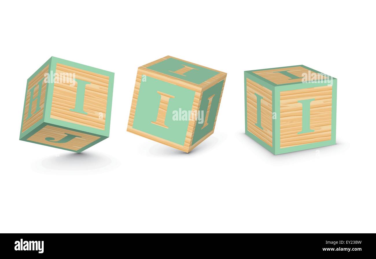 I letter block Stock Vector Images - Alamy