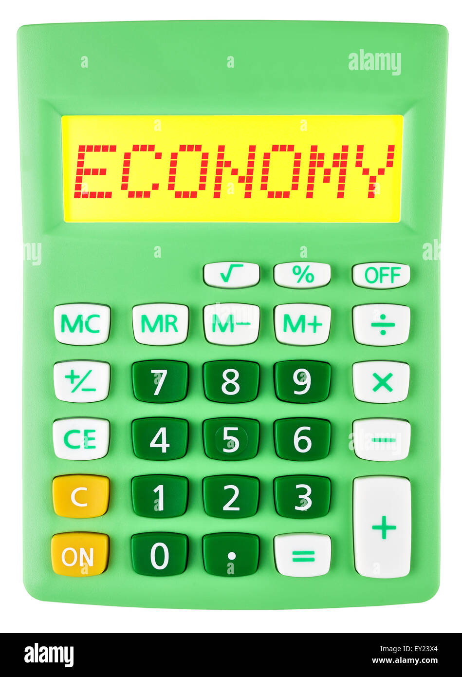 Economy word isolated text Cut Out Stock Images & Pictures - Alamy