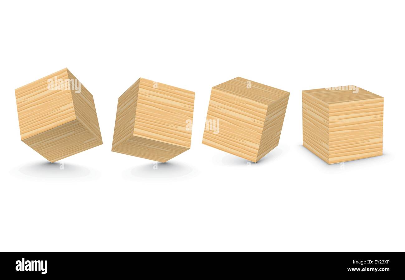 Wooden blocks vector vectors hi-res stock photography and images - Alamy