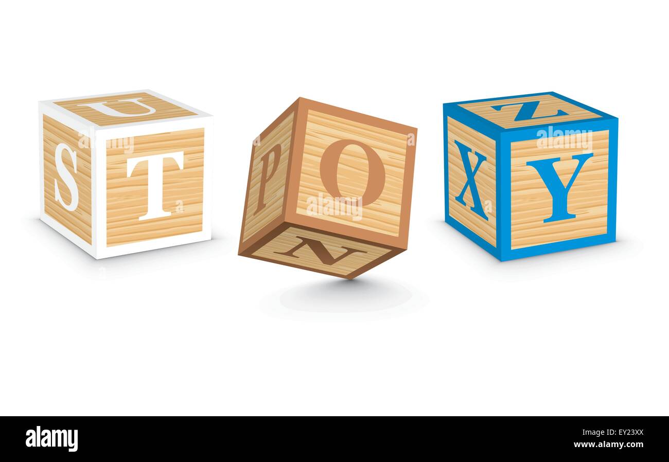 TOY written with alphabet blocks - vector illustration Stock Vector ...