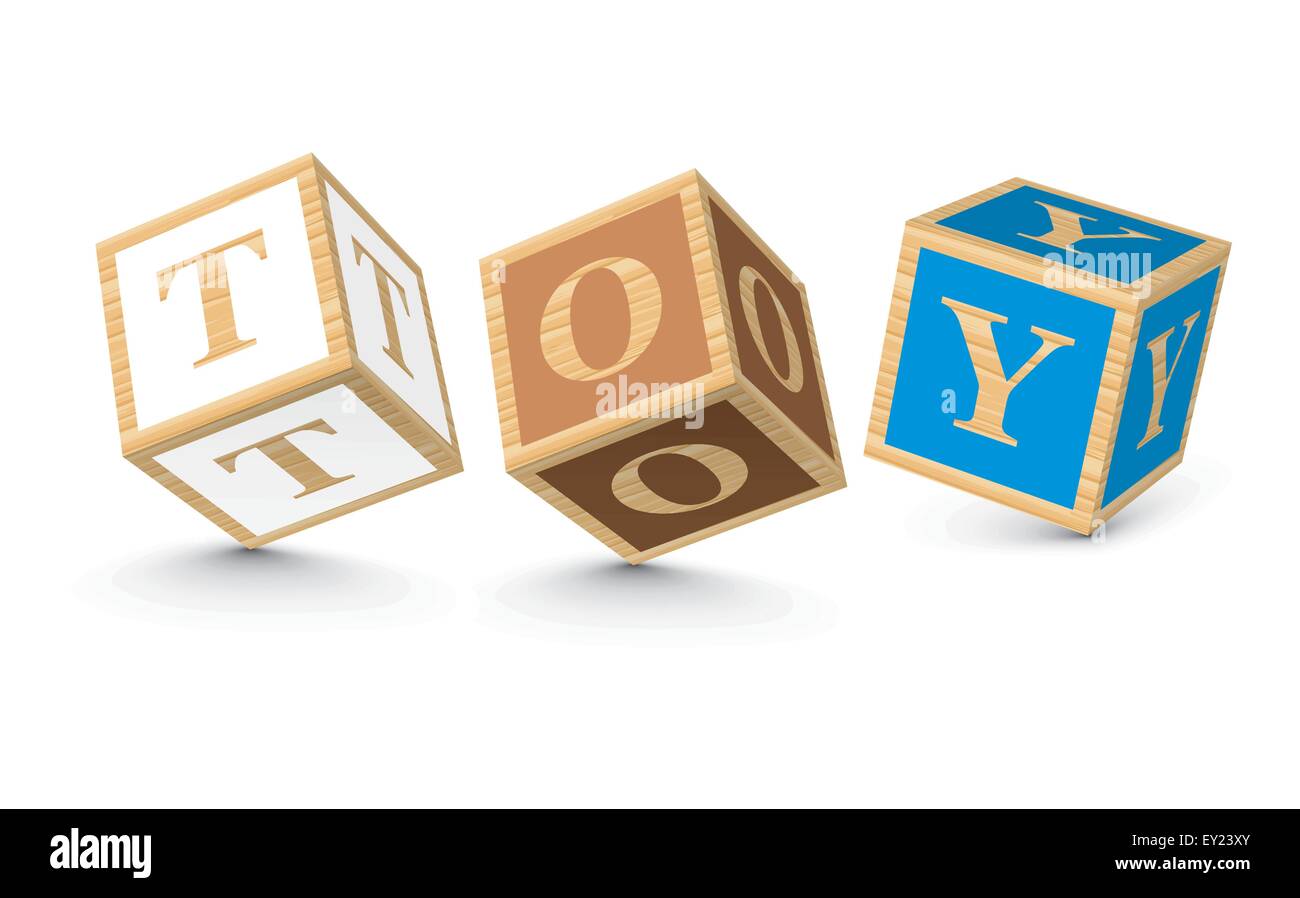TOY written with alphabet blocks - vector illustration Stock Vector ...