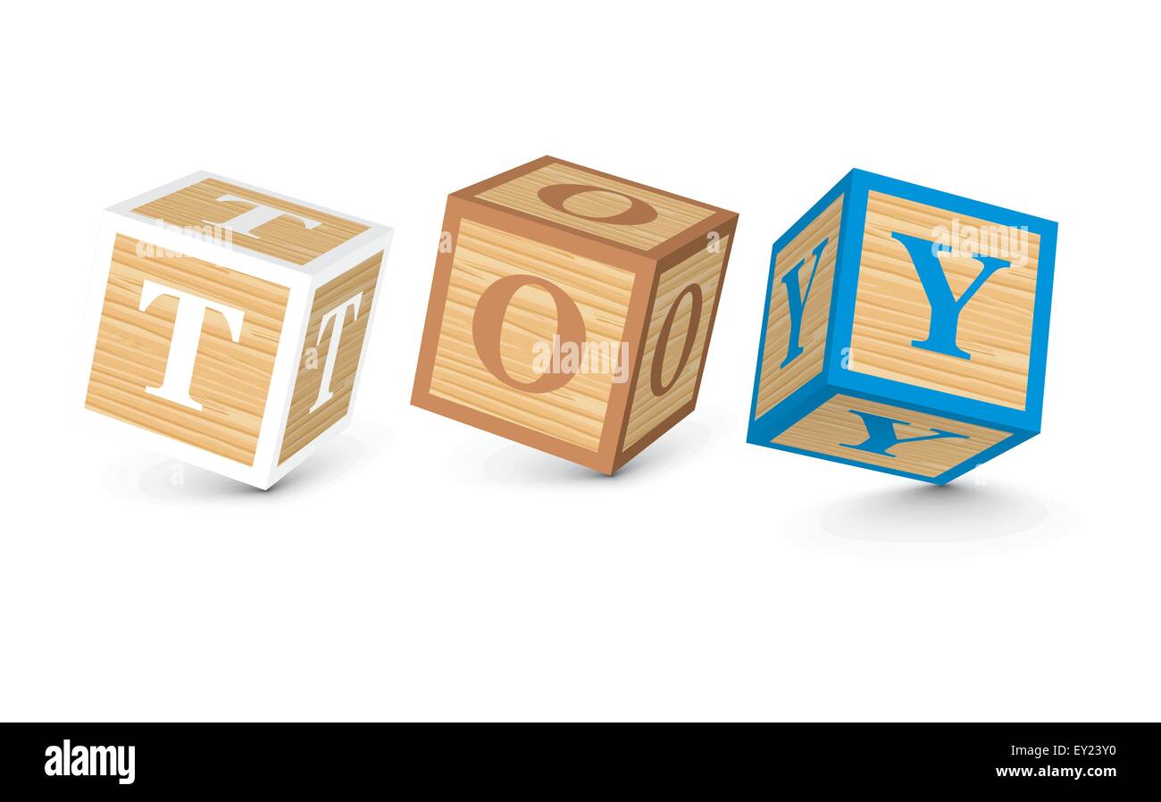 TOY written with alphabet blocks - vector illustration Stock Vector ...