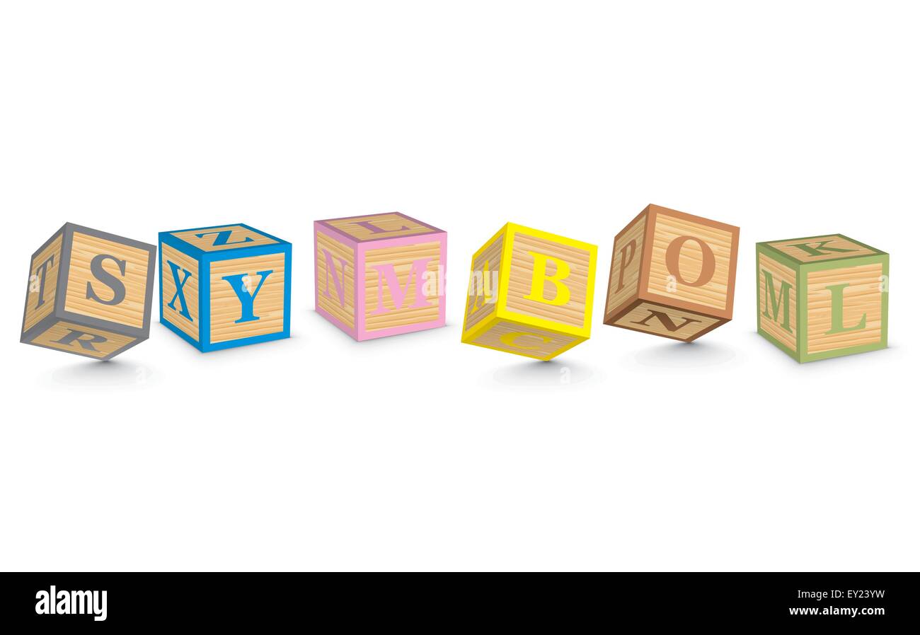 SYMBOL written with alphabet blocks - vector illustration Stock Vector ...