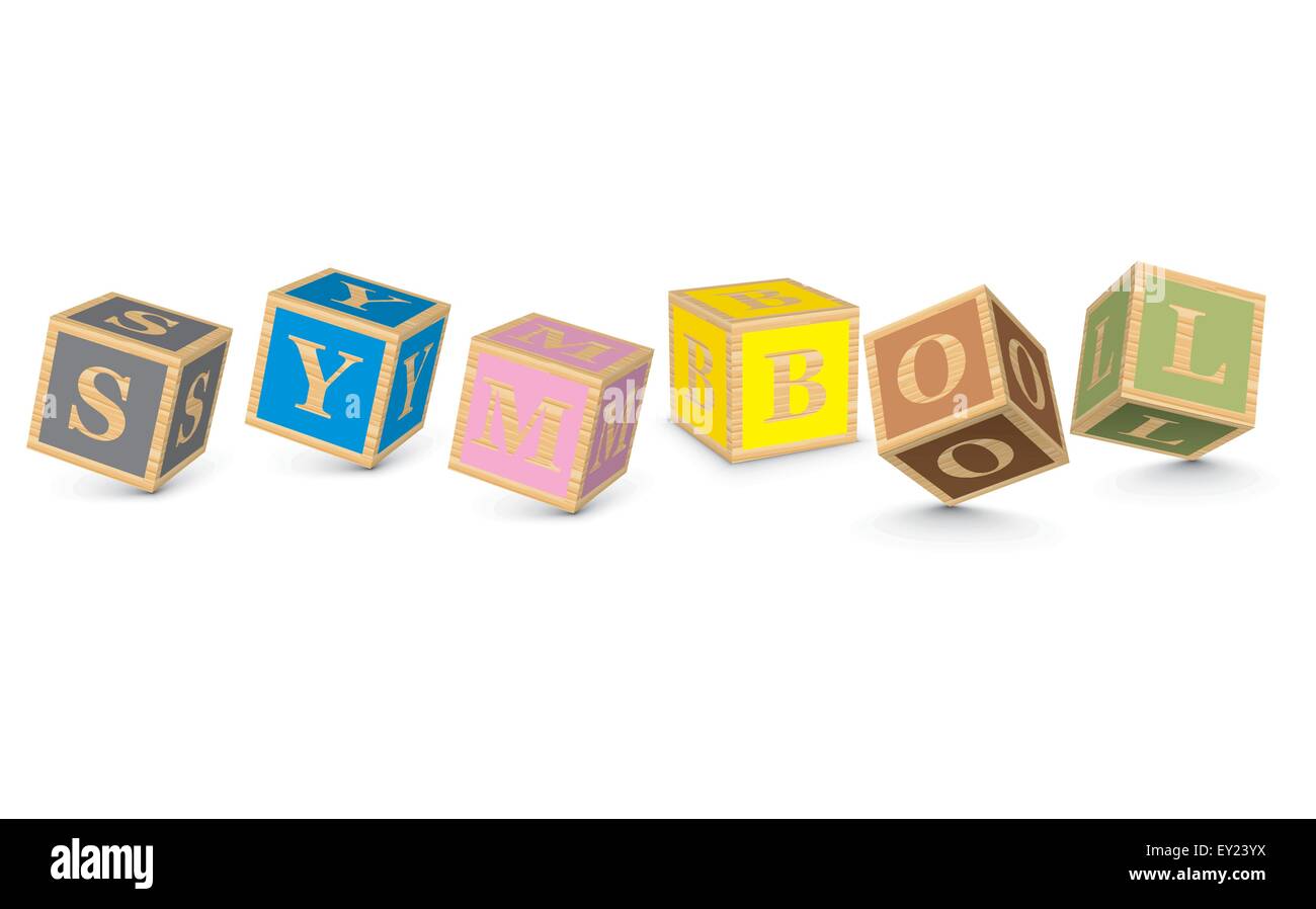 SYMBOL written with alphabet blocks - vector illustration Stock Vector ...