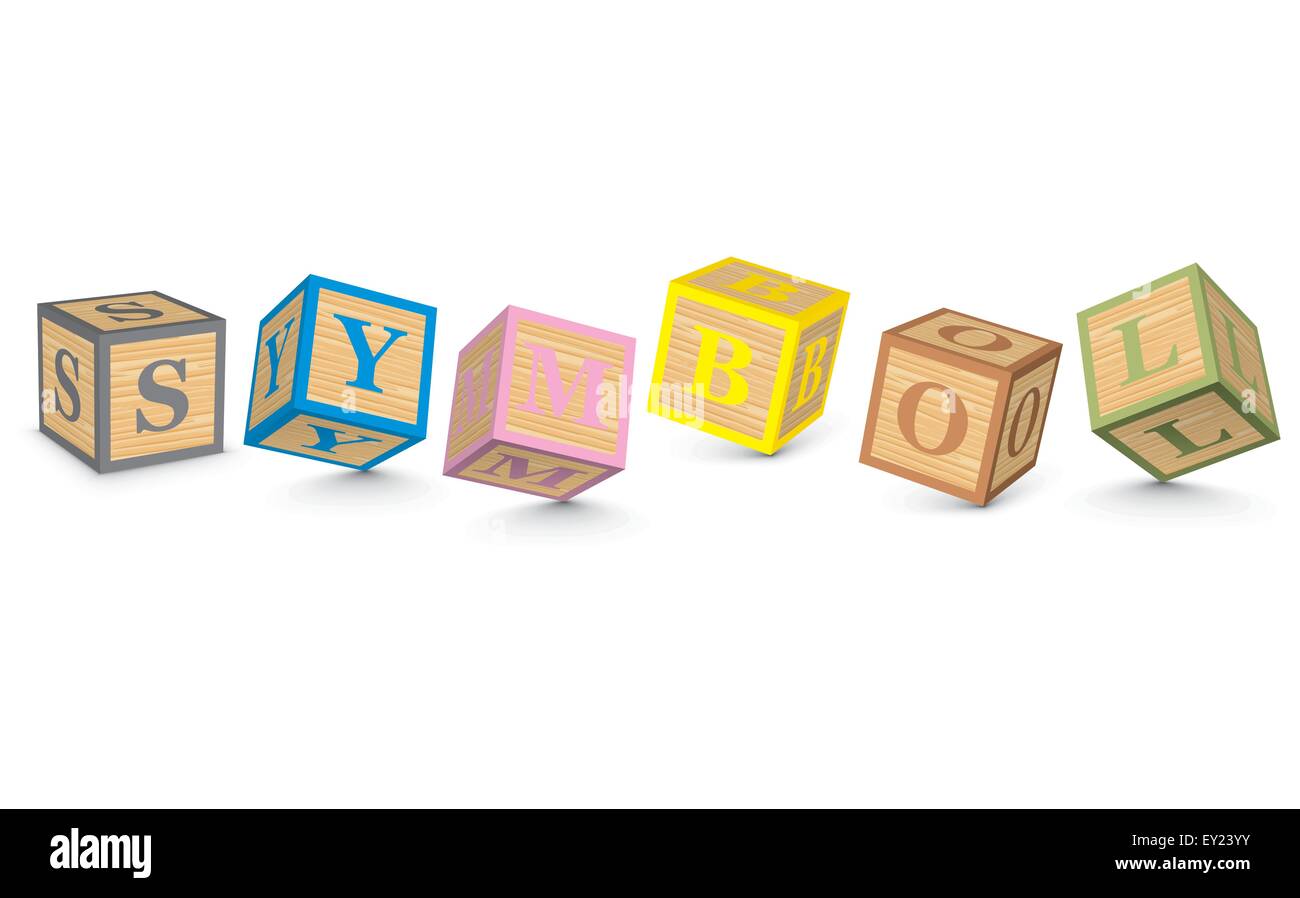 SYMBOL written with alphabet blocks - vector illustration Stock Vector ...