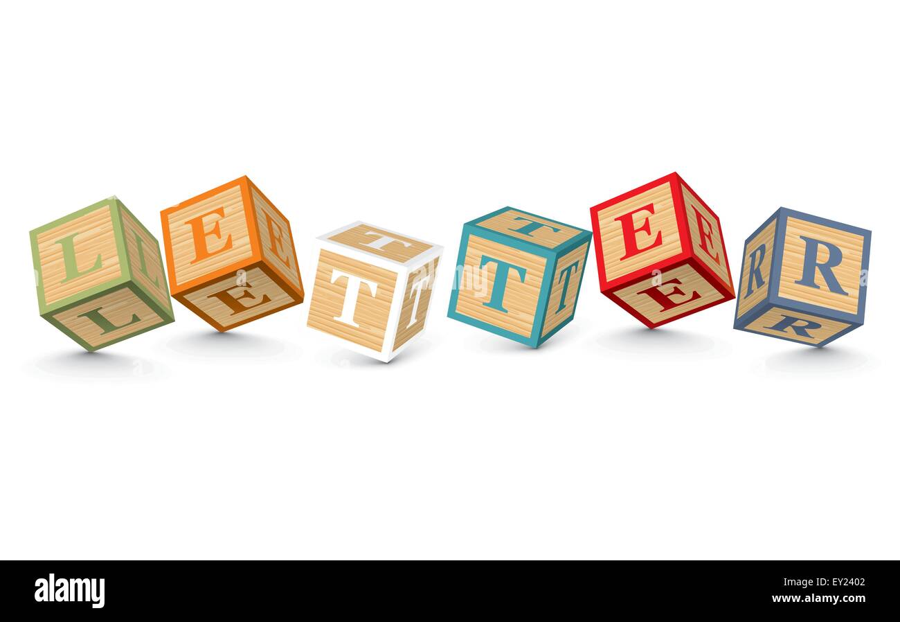 Toy letter blocks Stock Vector Images - Alamy