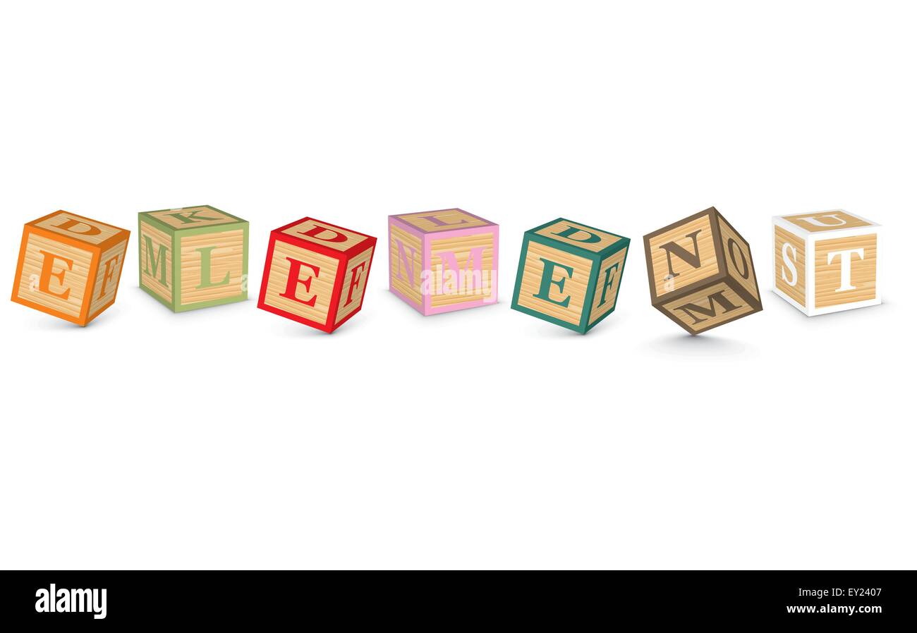 ELEMENT written with alphabet blocks - vector illustration Stock Vector ...