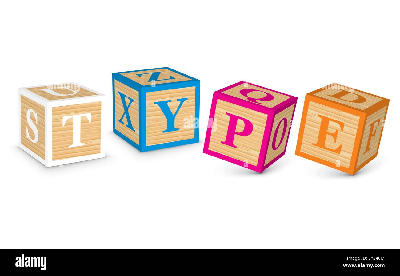 TYPE written with alphabet blocks - vector illustration Stock Vector ...
